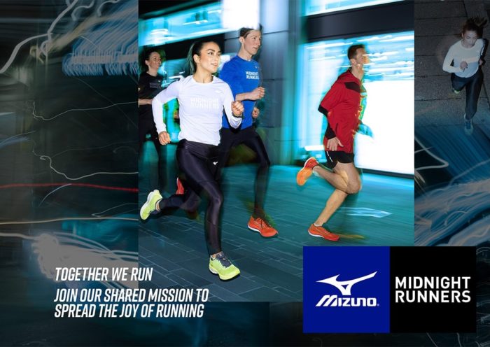 Mizuno agreement with running community Midnight Runners